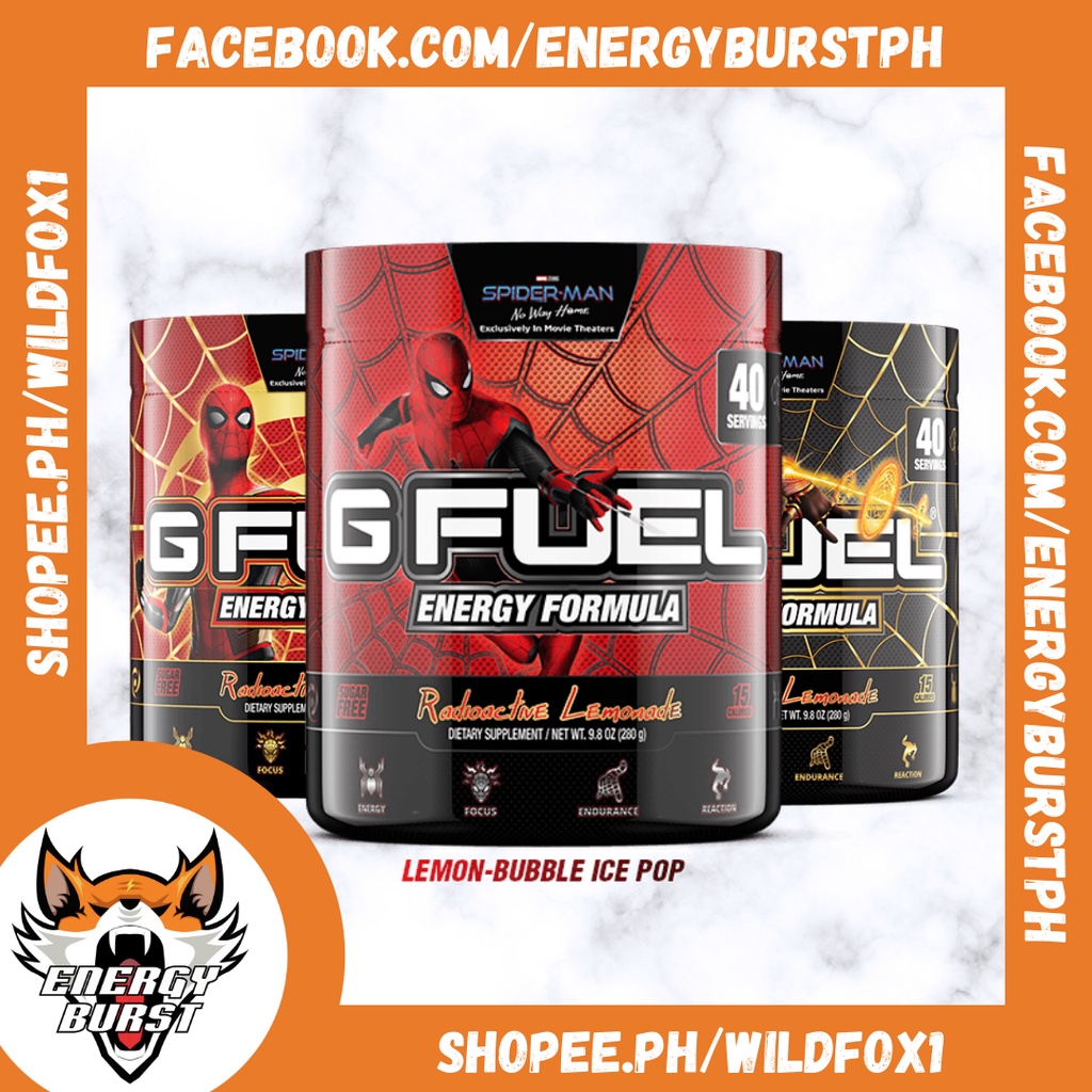 G Fuel Radioactive Lemonade Tub (40 Servings) Elite Energy and ...