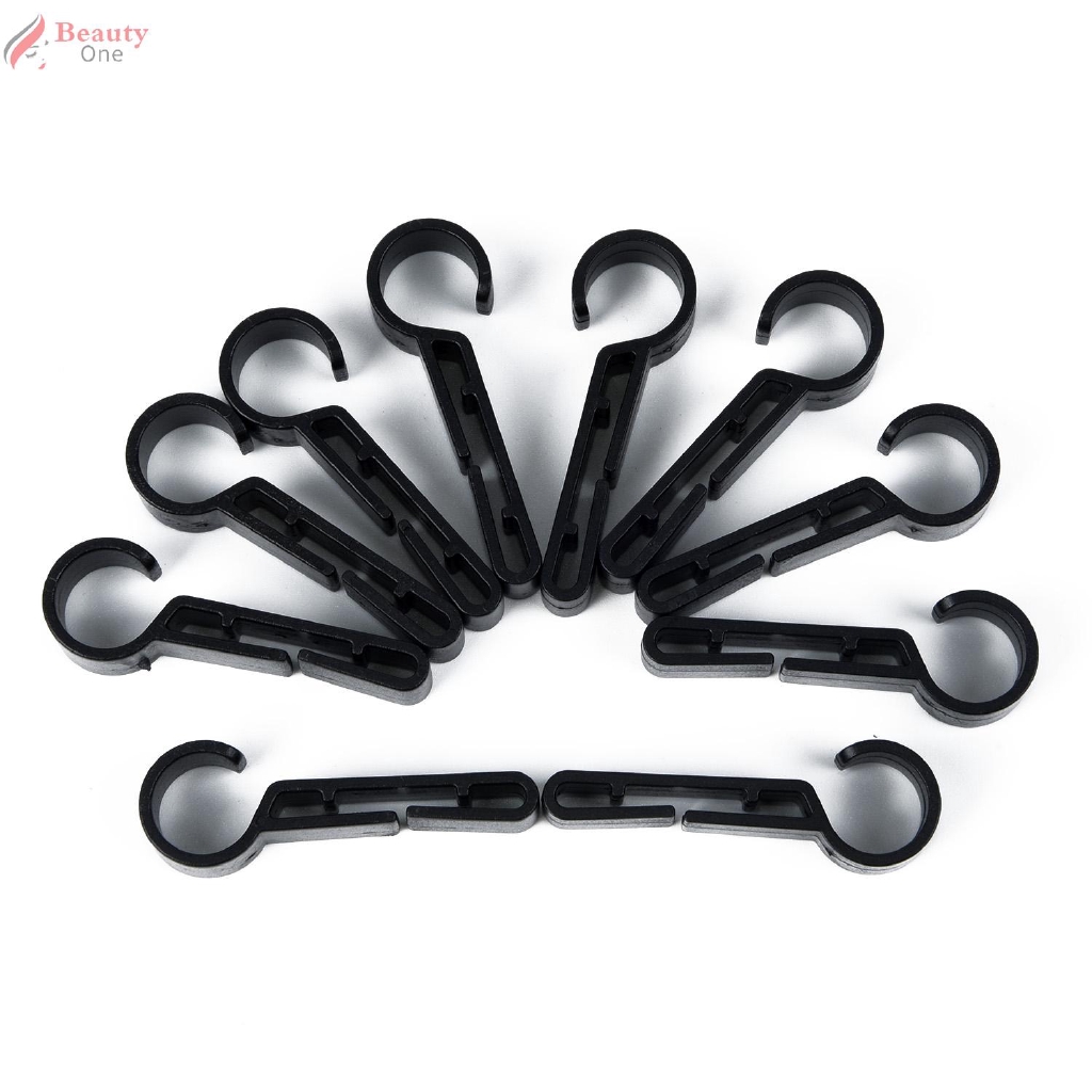 Helmet clips 10pcs Plastic Headlamp Hard hat Safety cap Black Set ...