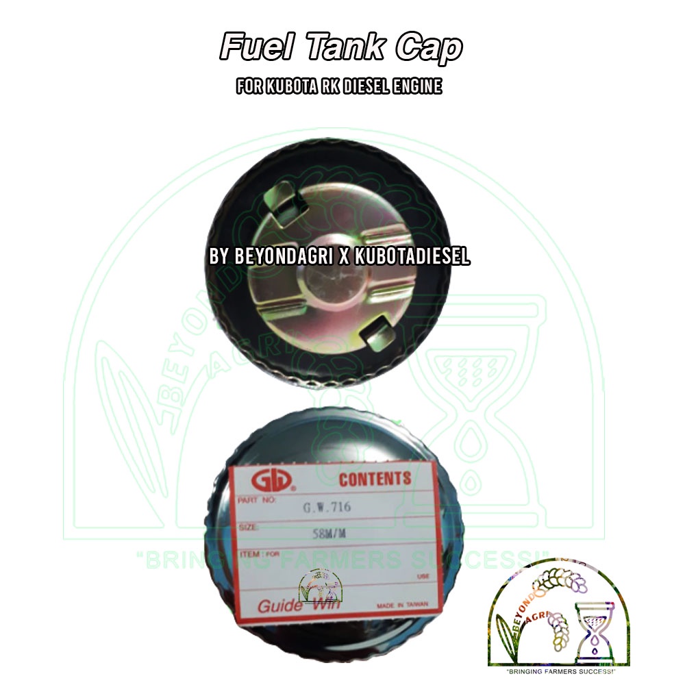 Fuel Tank Cap for RK50 RK60 RK70 RK80 RK105 RK125 Kubota Diesel Engine ...