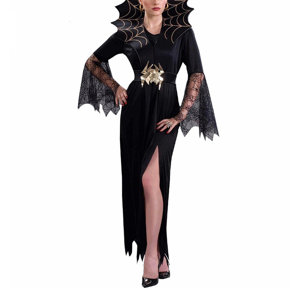 COD New Women Halloween Vampire Witch Dress Adult Gothic Dark Queen ...