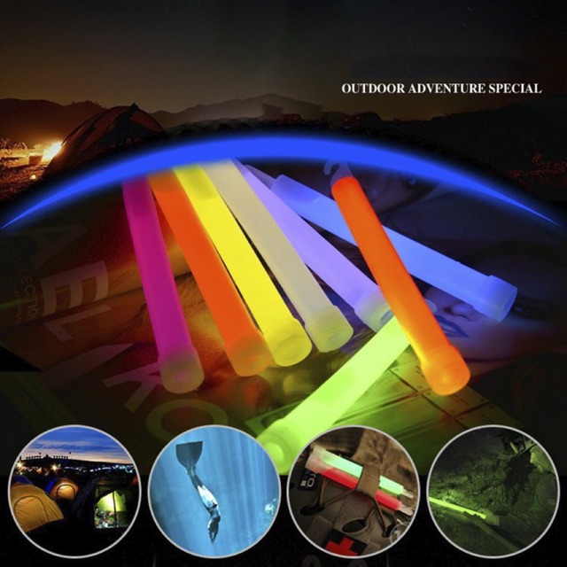 Multifunctional 6-Inch lights Glow Sticks Long-Lasting Glow for Outdoor ...