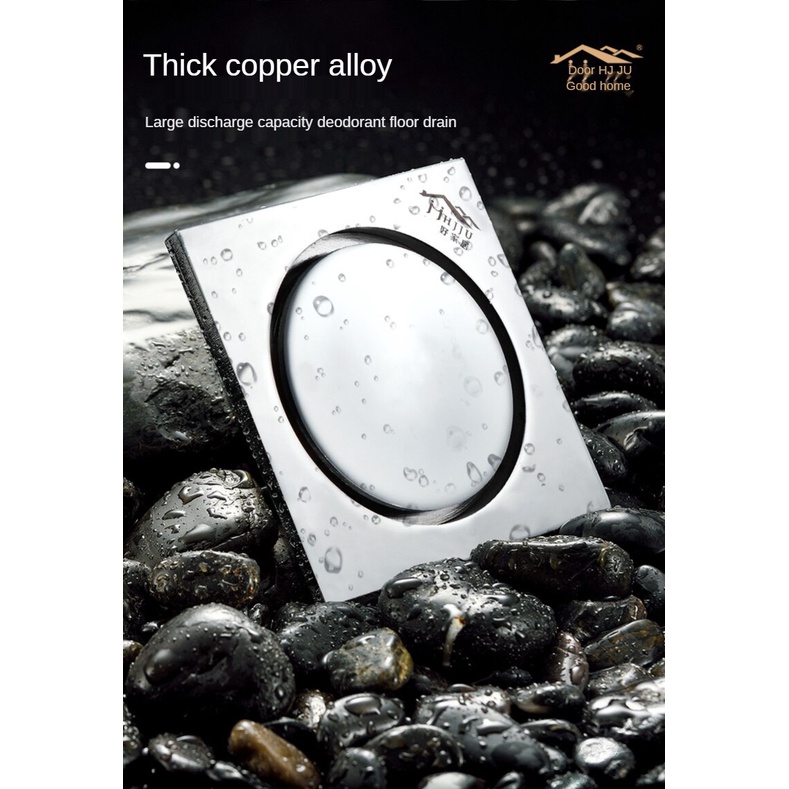 Copper alloy large displacement shower floor drain bathroom waste ...