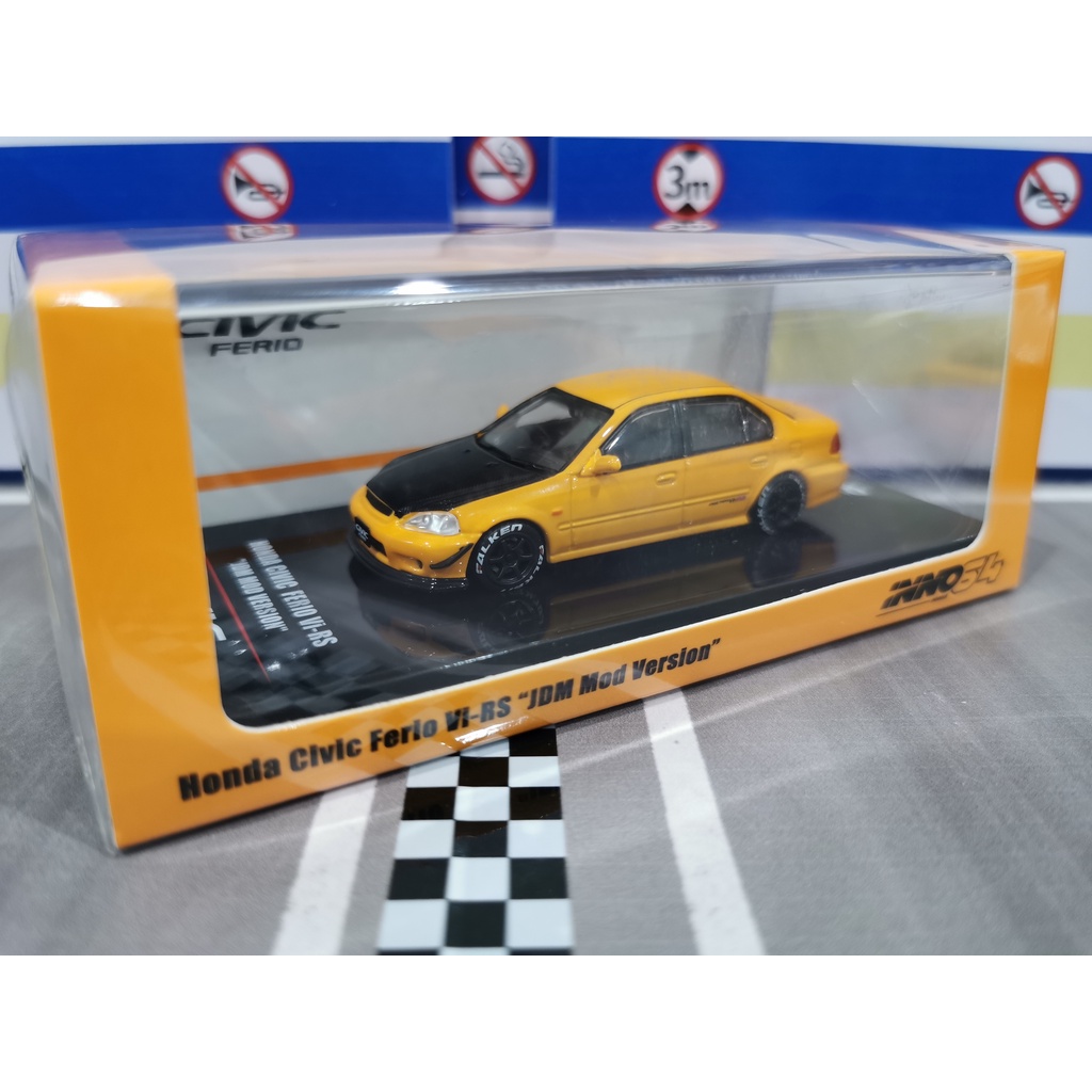 1/64 INNO64 Honda Civic EK Ferio Sedan Diecast Scale Model Toy Car ...