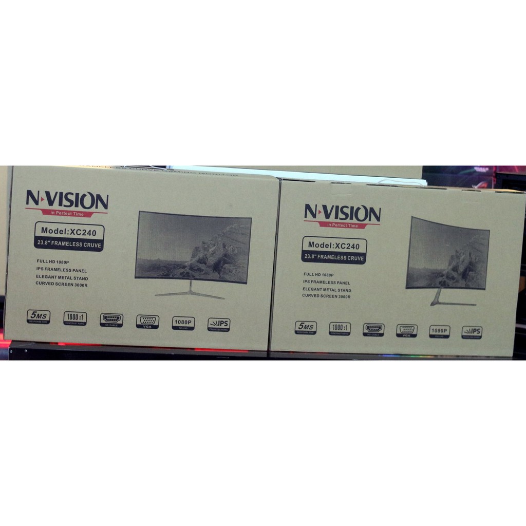 Nvision XC240 24" Frameless IPS Curve 65hz Full HD Monitor | Shopee ...