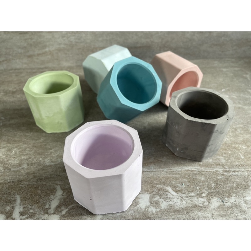 Mini octagon pots for plants and candle making | Shopee Philippines