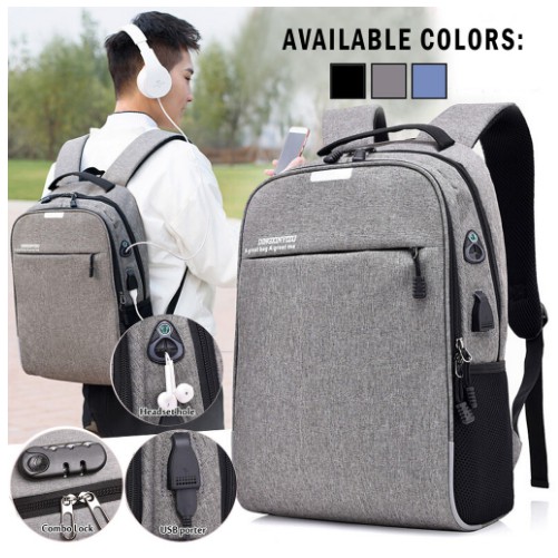 Anti Theft Backpack with Password Lock Men's Bag Bakcpack | Shopee ...
