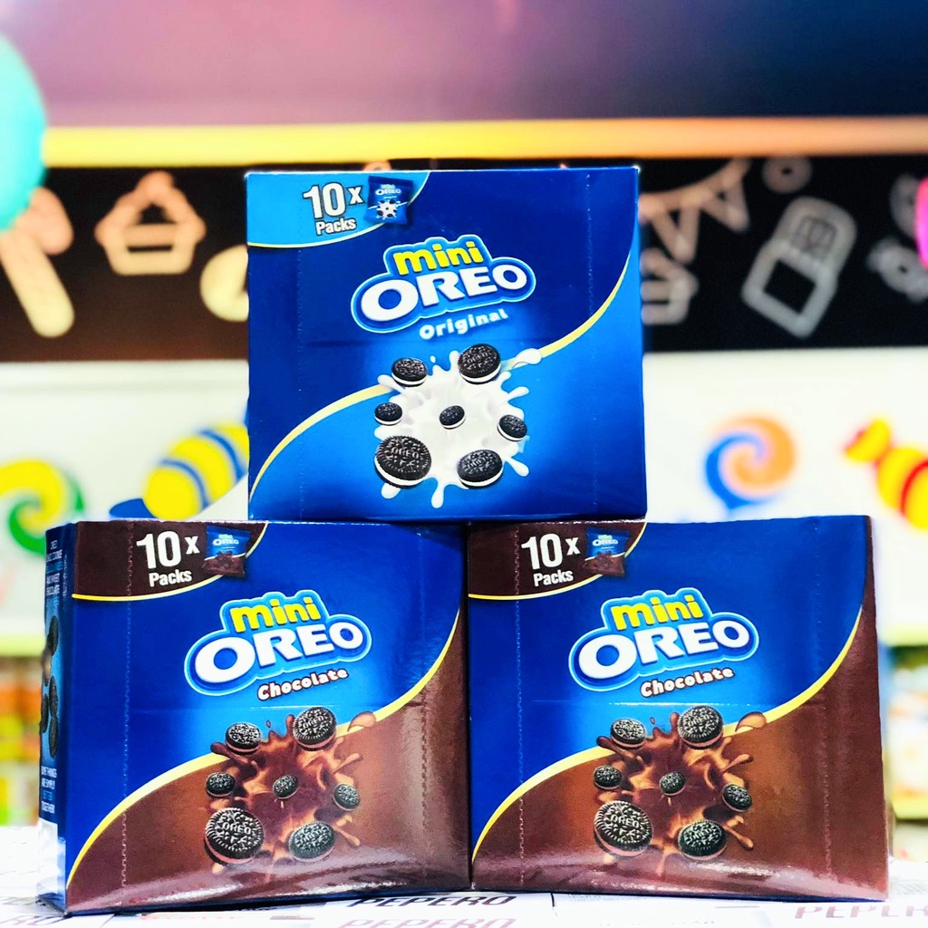 Mini Oreo Chocolate / Vanilla Cookies 10 Packs Per Box | 230g | Shopee ...