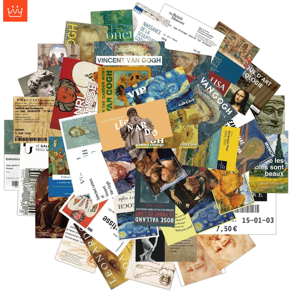 J· Art Museum Literary And Artistic Oil Painting Ticket Stubs Art ...
