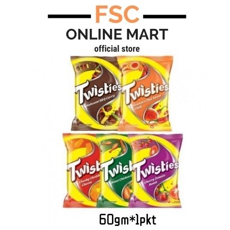 [FSC] Twisties Corn Snack 60gmx1pkt (BBQ/Cheese/Chicken/Tomato/Thai ...