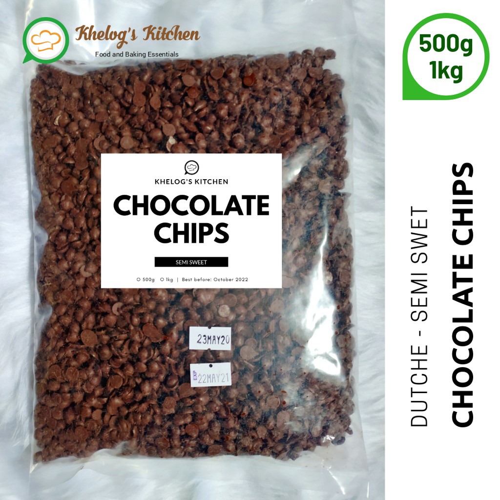 Choco chips Dutche Semi Sweet - 500g/1kg (New stocks) | Shopee Philippines