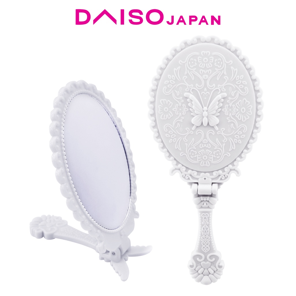 Daiso White Princess Standing Hand Mirror | Shopee Philippines