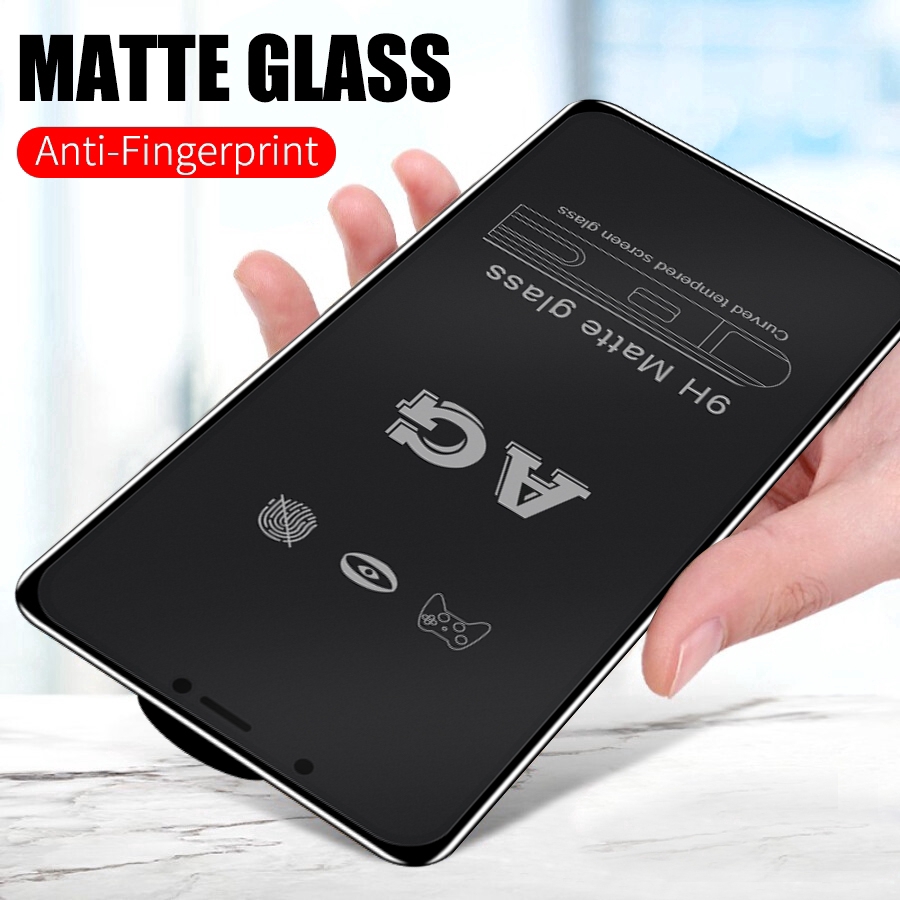 Tempered Glass Matte Full Glue Screen Protector For Iphone 16 15 14 13 ...