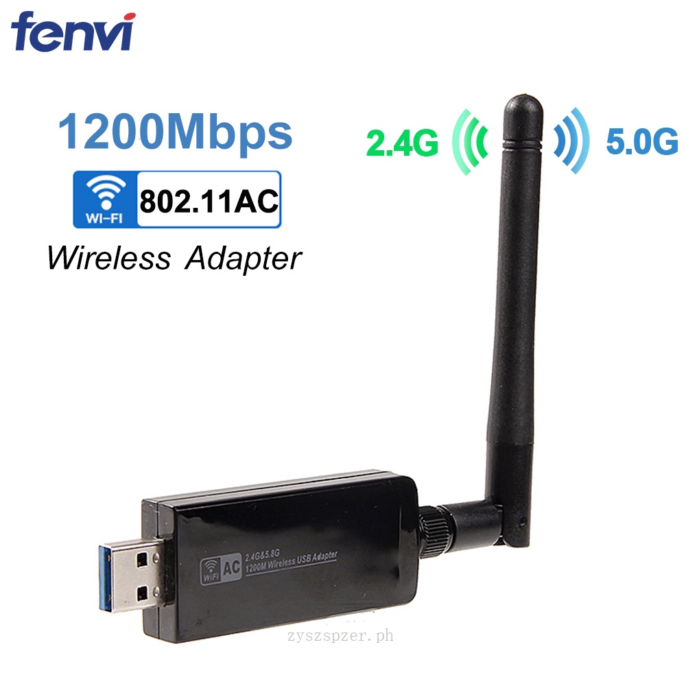 Wireless AC1200 Dual Band 1200Mbps USB Wifi Adapter Dongle RTL8812AU ...