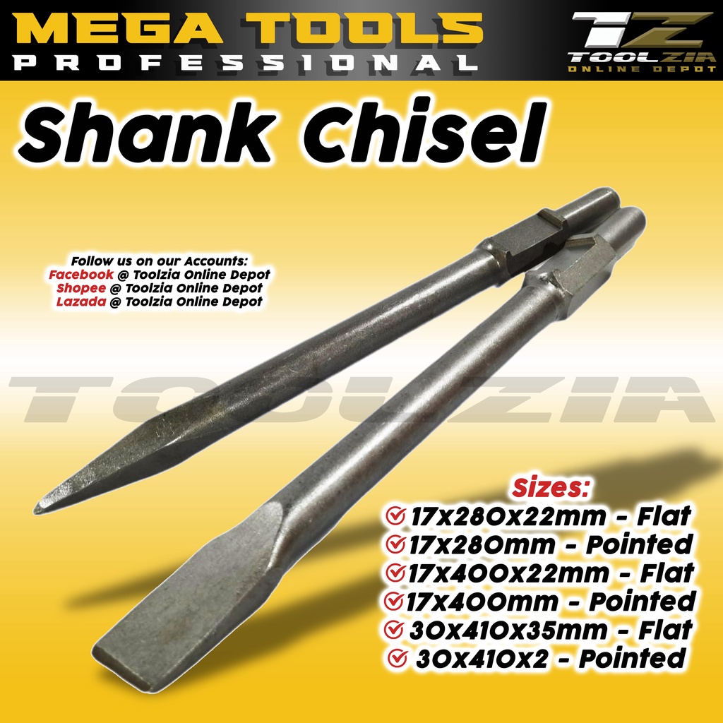 MEGA Shank Chisel Flat/Pointed (SCHISEL) | Shopee Philippines