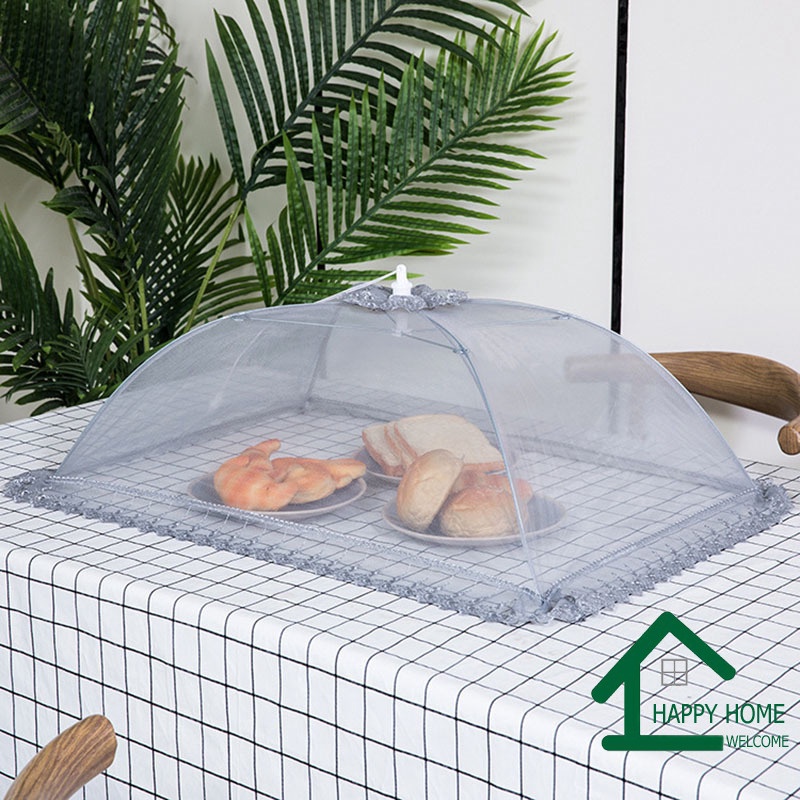 Dining Table Lace Gauze Folding Meal Cover Kitchen Home Food Vegetable ...