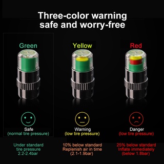 4Pcs Car Tire Pressure Gauge Monitor Valve Stem Tire Valve Cap Sensor ...