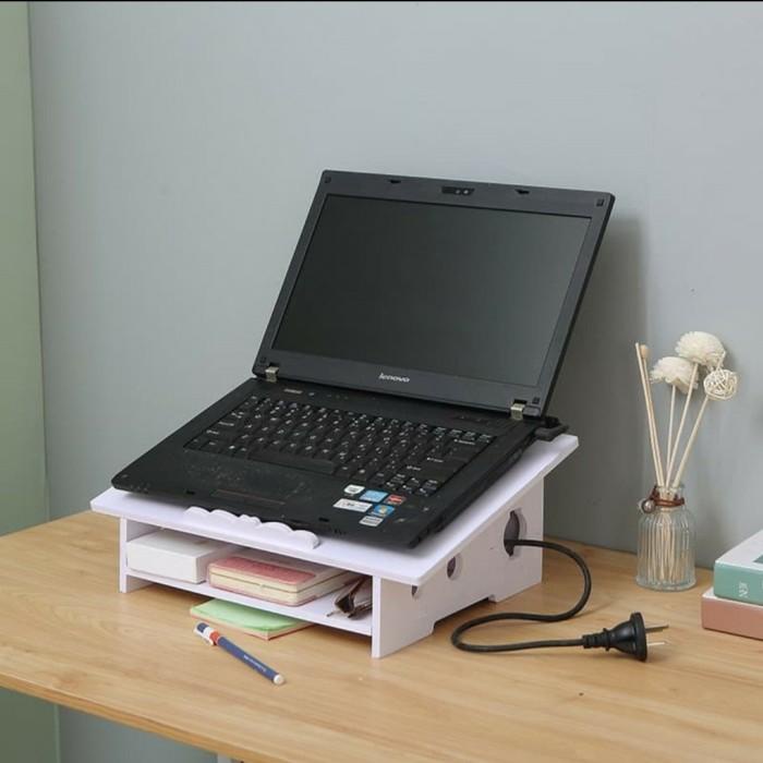 Wood Laptop Stand Plus Storage / Portable Work Laptop Table v568 ...