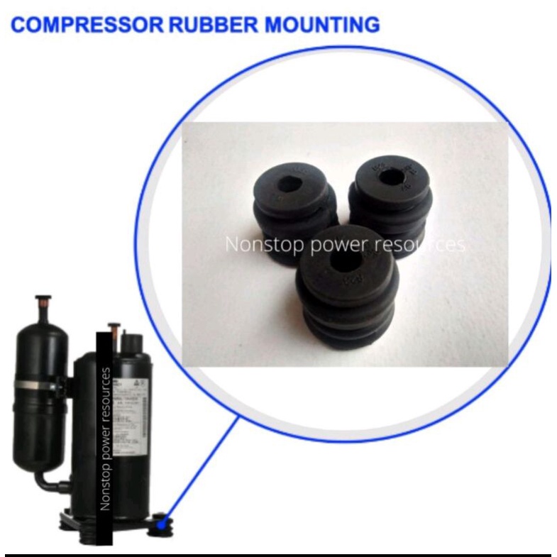 COMPRESSOR RUBBER AIRCOND OUTDOOR MOUNTING 1HP-1.5HP / 2 HP-2.5HP 3HP ...