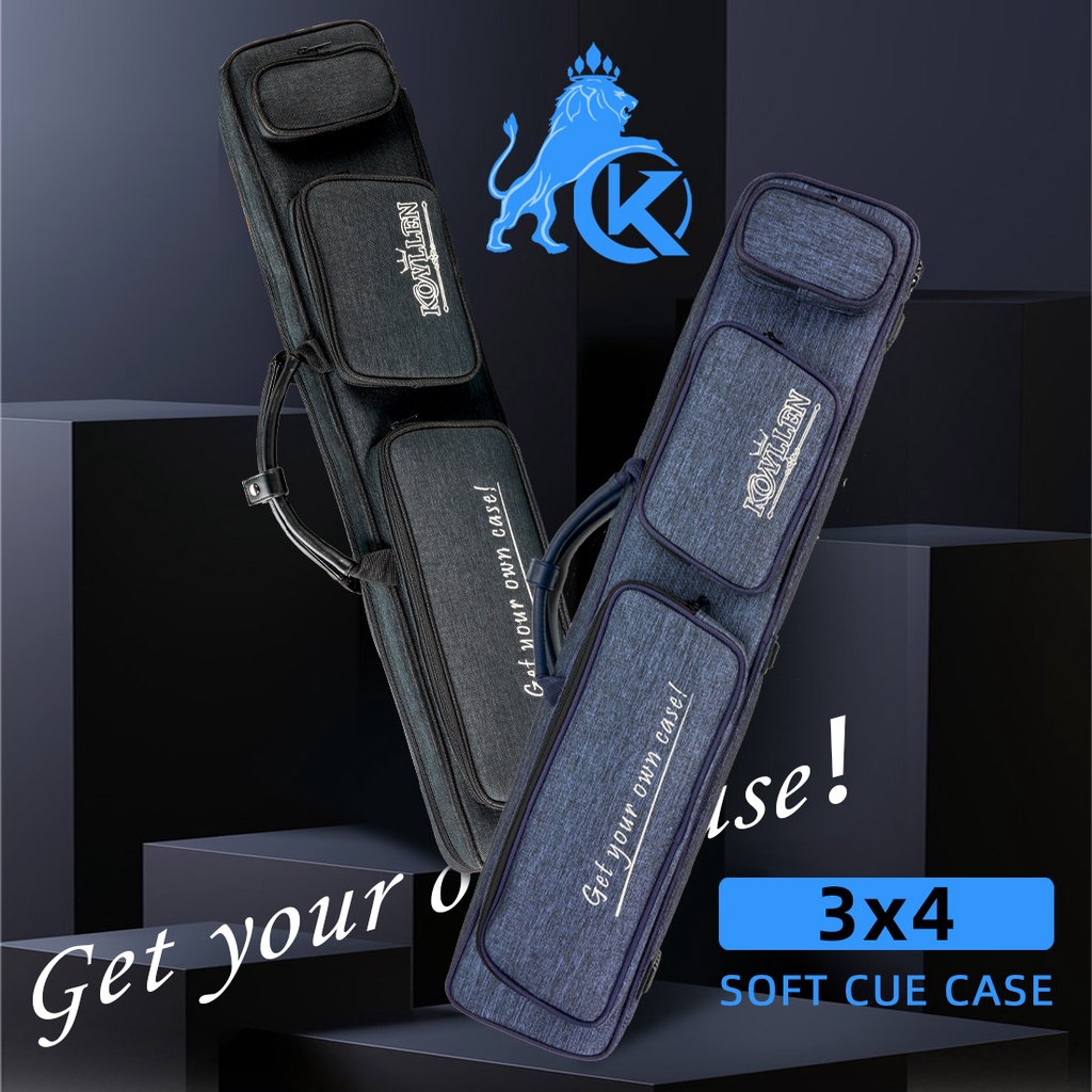 KONLLEN 7 Holes Billiard Cue Case 3 Butts 4 Shafts Blue Black High ...