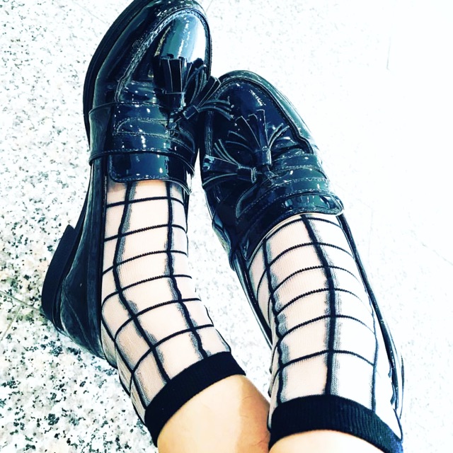 KOREAN ICONIC SOCKS - Basic Statement Streetwear Icons Cool Hip Mesh ...