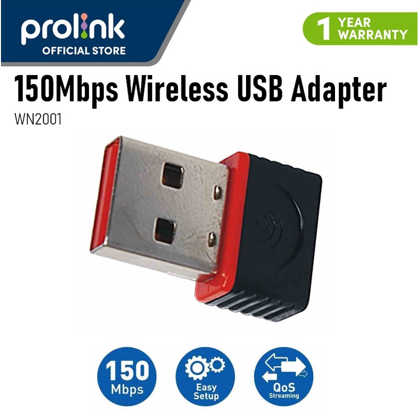 PROLiNK 802.11n Wireless-N Nano Mini WiFi USB Adapter 150Mbps WiFi ...