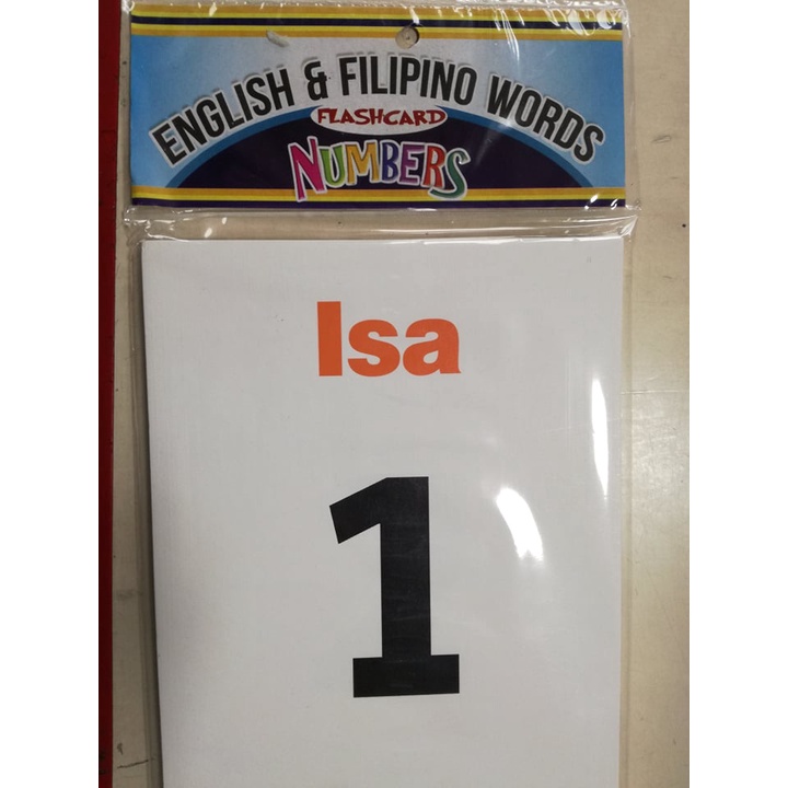 English & Filipino Words Numbers FLASHCARDS (Medium) | Shopee Philippines