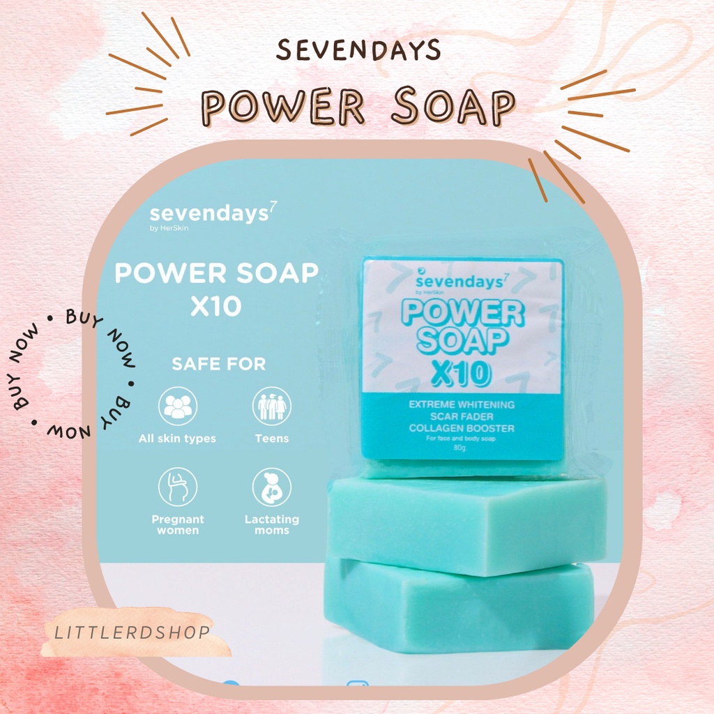 Sevendays Power Soap Whitening x10 (80g) | Shopee Philippines