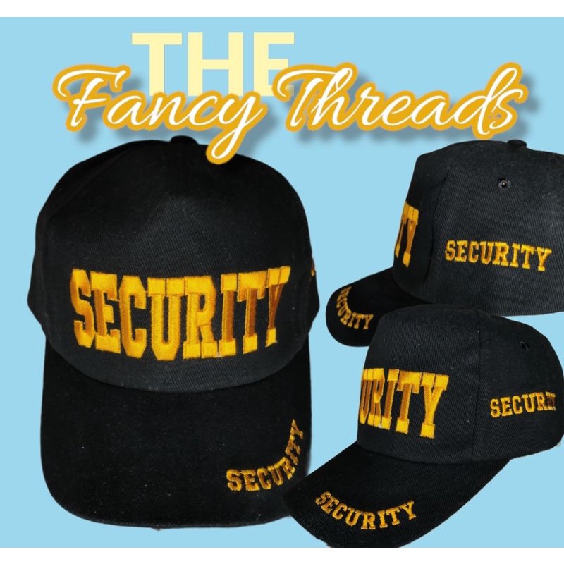 Security Guard Cap High Quality (Computerized Embroidery) | Shopee ...