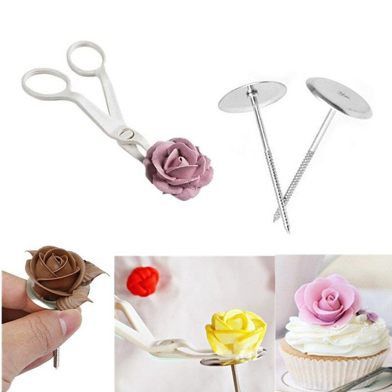 3pcs/set Cake Piping Flower Scissor Stainless Steel Icing Cream ...