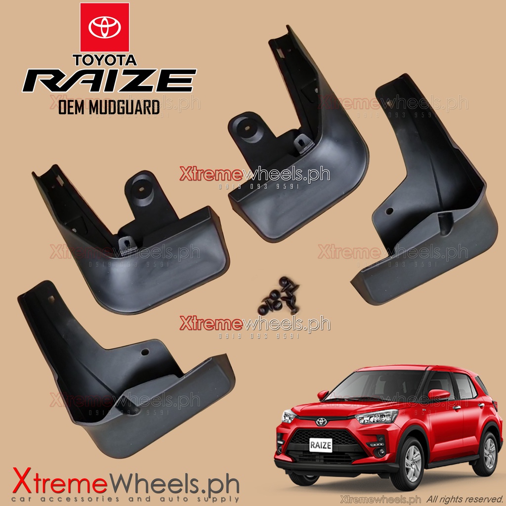 Toyota Raize E G GR TURBO 2022-2025 with Screw Heavy Duty Mudguard ...