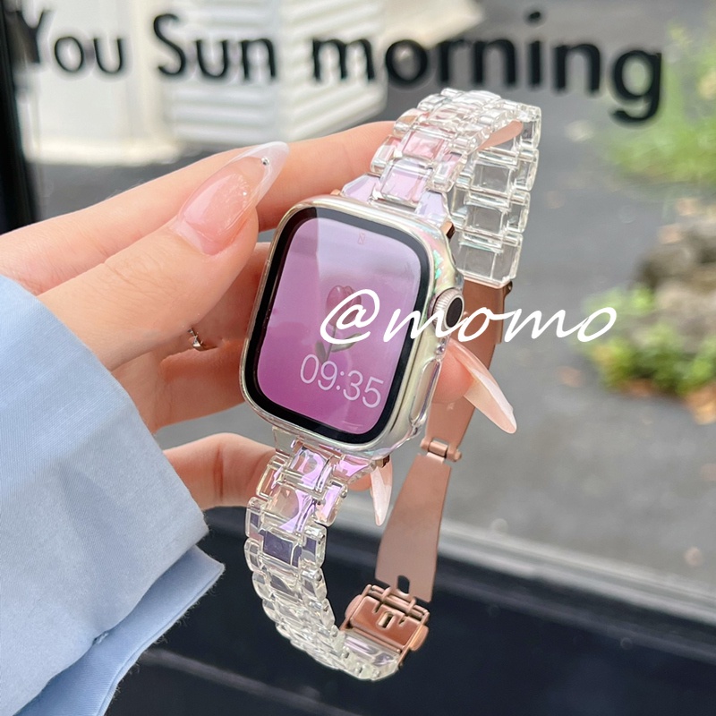 2-in-1 Laser colorful Apple Watch Case and Strap for Apple Watch Series ...