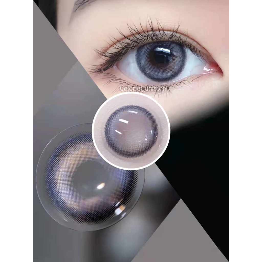 Colorhunter Graded Contact Lens Pizza Gray Yearly Use Grade 0.00-8.00 ...