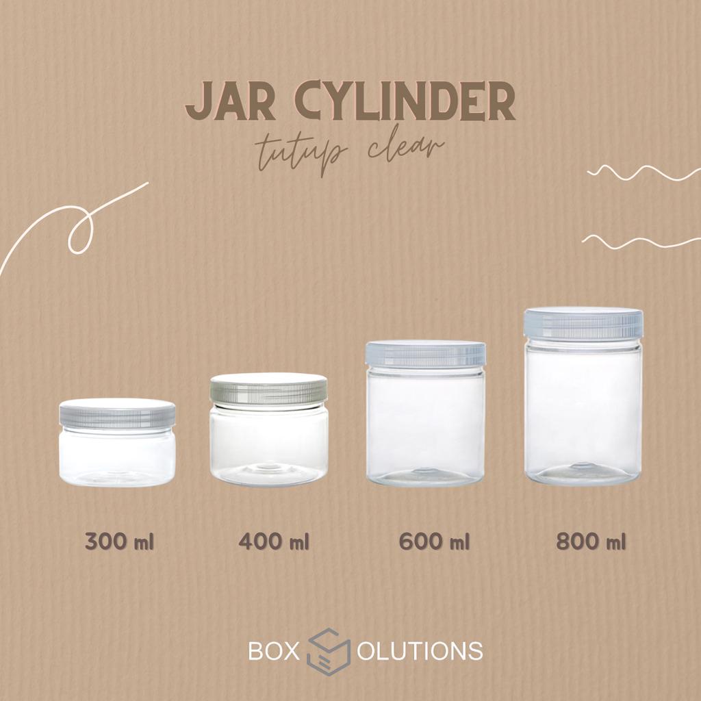 Premium tube jar / cylinder jar with clear lid - 300ml 400ml 600ml ...