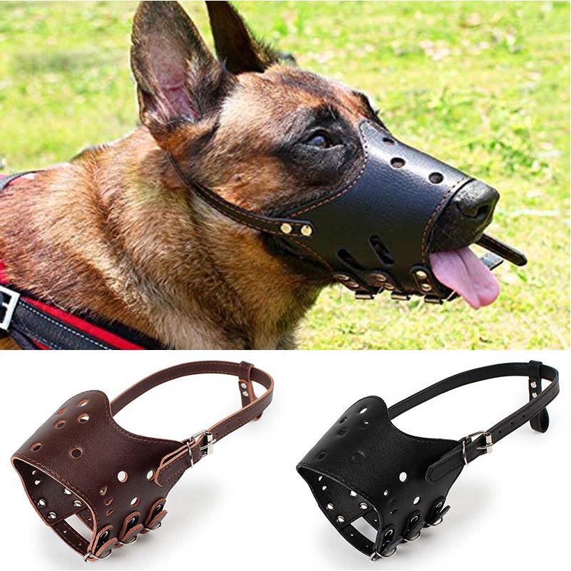 Myles Pet〓★Dog Mask Cover Pu Anti-bite Prevention Pet Face Mask ...