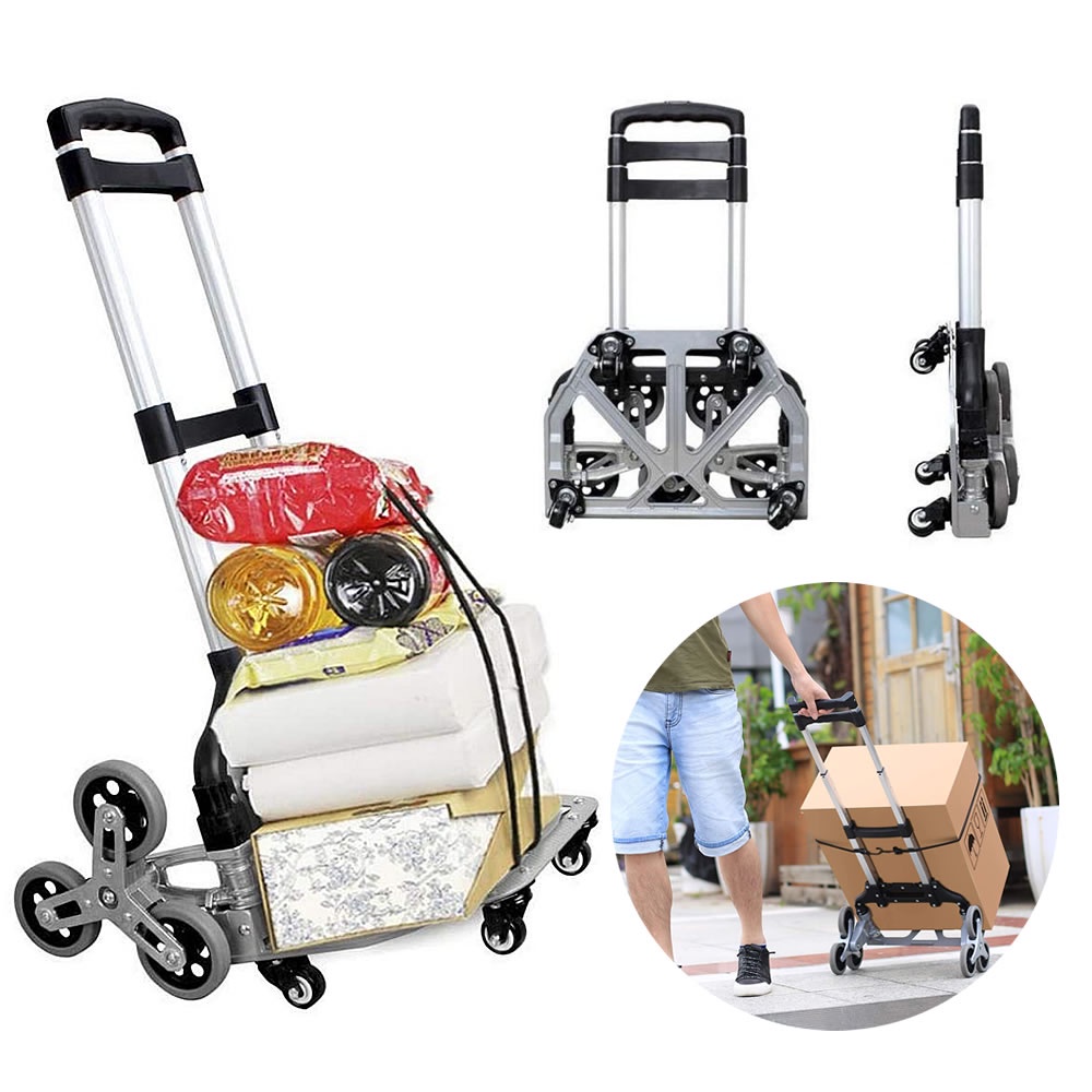 Shopping Cart Folding Portable Truck Trolley Increase Wheel Luggage ...