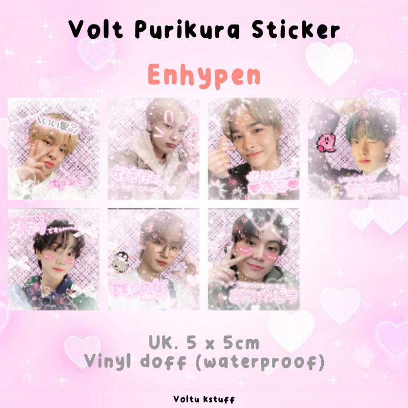 Volt sticker purikura enhypen sellkor Japan freebies mail fanmade ...