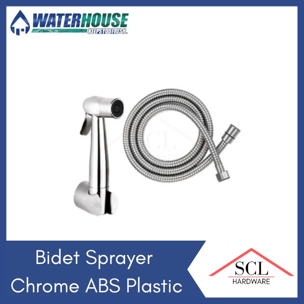 WATERHOUSE Chrome PVC Bidet sprayer w/ high tension flexible hose 1.5m ...
