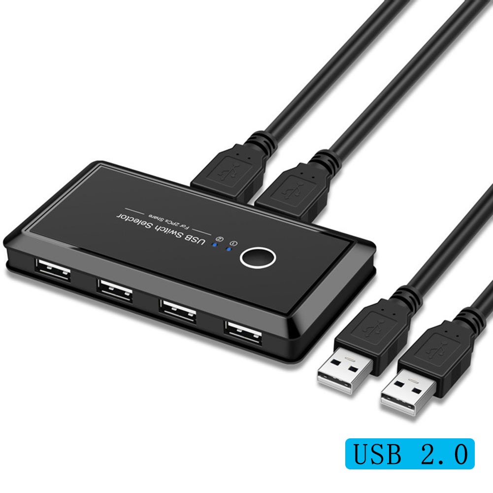 USB Switch 2 In 4 Out USB 3.0 2.0 Switcher 2PCs Sharing 4 Devices 2x4 ...