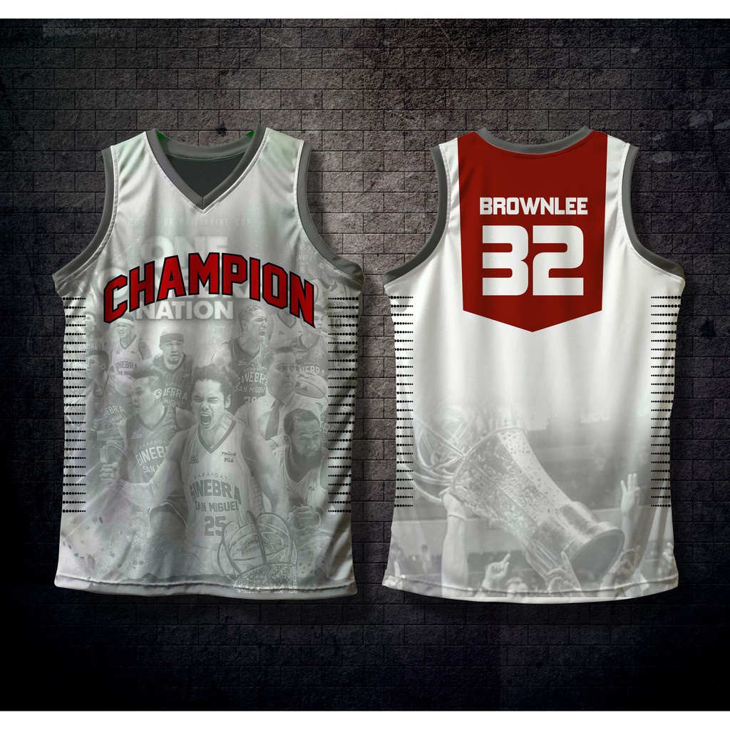 CHAMPIONS JUSTIN BROWNLEE #32 PBA Jersey | FULL SUBLIMATION | Shopee Philippines