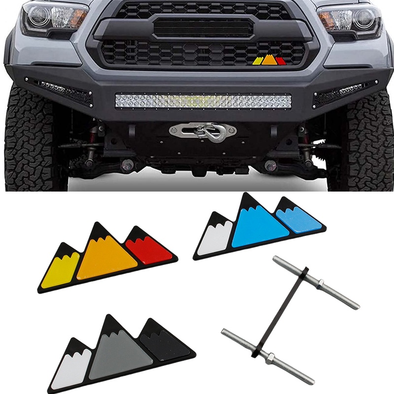 1 ABS New Grille tricolor emblem Snow mountail badge Three-color ...