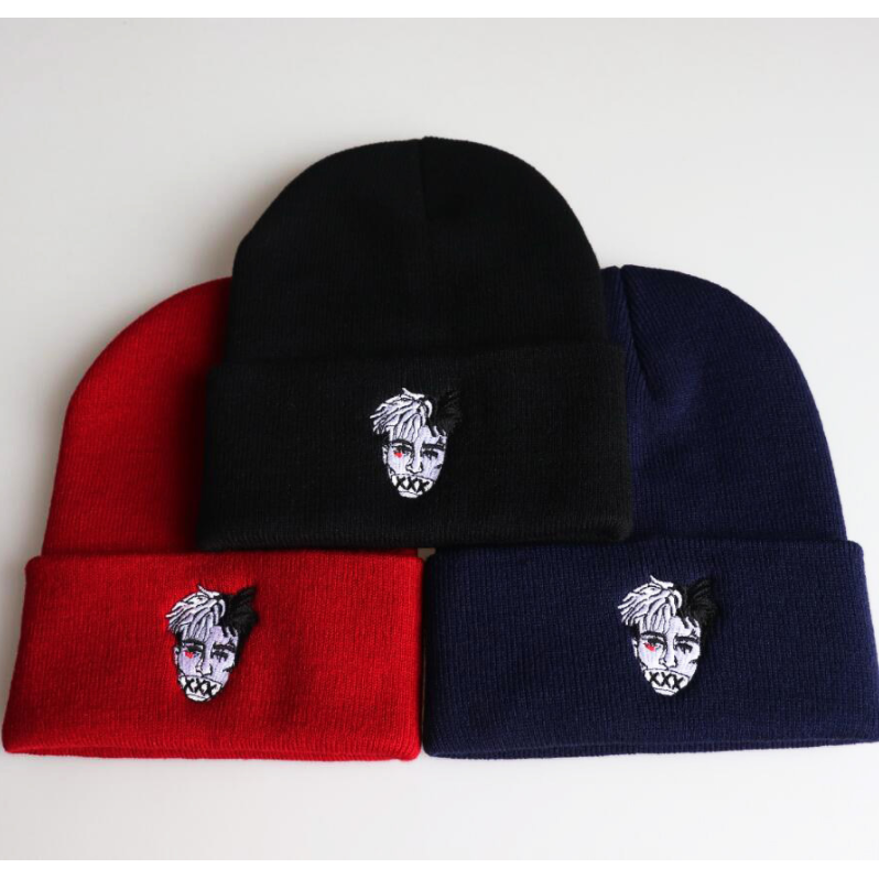 Men Women xxxtentacion rap Winter Beanie Hat Warm Soft Knitted Beanies ...
