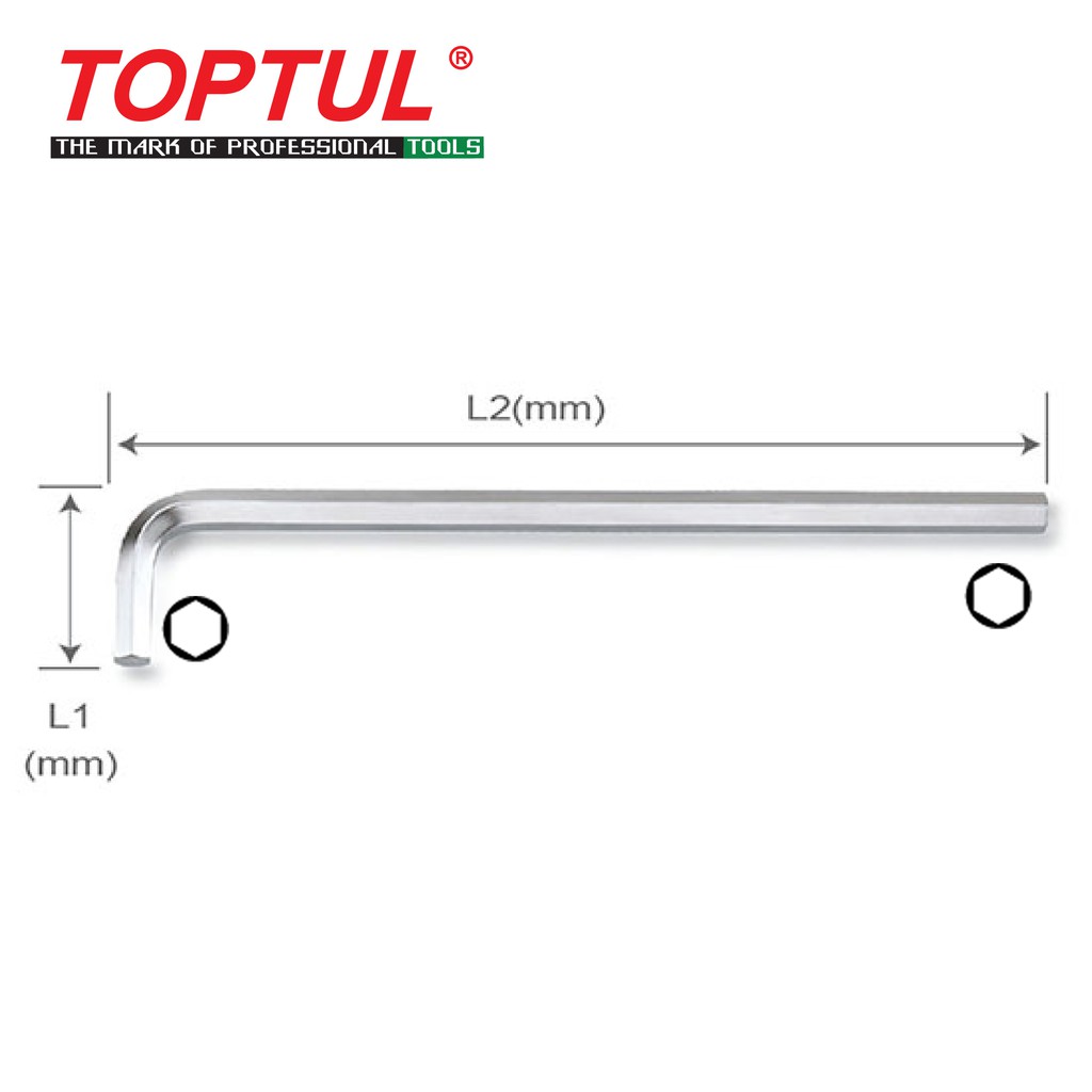TOPTUL Extra Long Type Hex Key Wrench AGAE Series (14-19mm) | Shopee ...