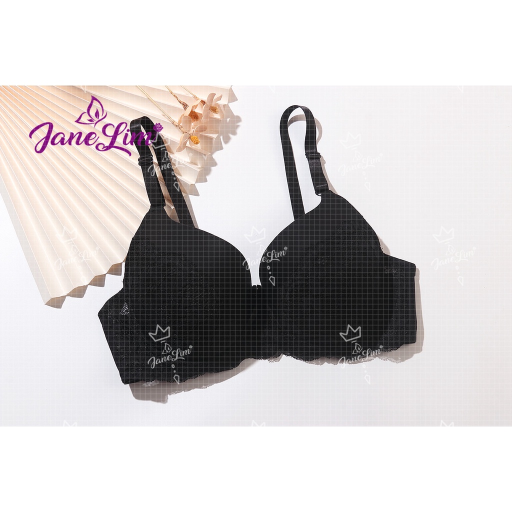 Janelim Breast gathering lace Push-up Full Cup Bra with underwire - Cup ...