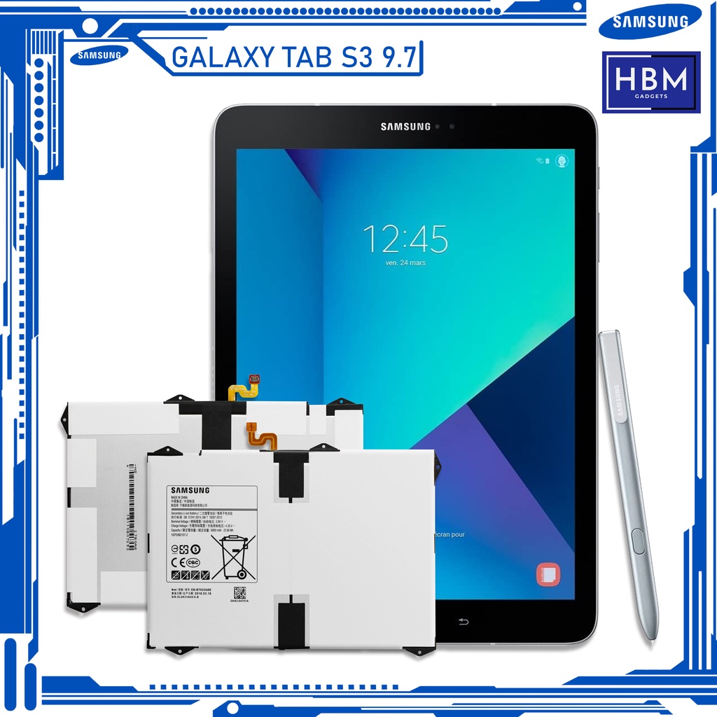 Original Samsung Galaxy Tab S3 9.7 Battery SM-T825C, SM-T820, Model: EB ...