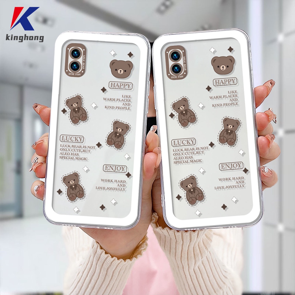 New Cool Anti Crack Teddy Bear Phone VIVO Case Y12S Y12 Y20 Y15S Y91C V21 V23E Y75 T1 Y55 Y75 ...