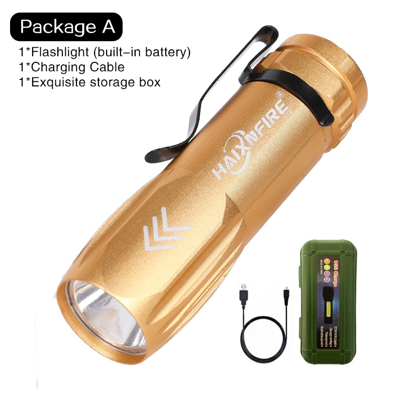 HaixnFire X100 Escort flashlight USB Rechargeable Torch Camping Light ...