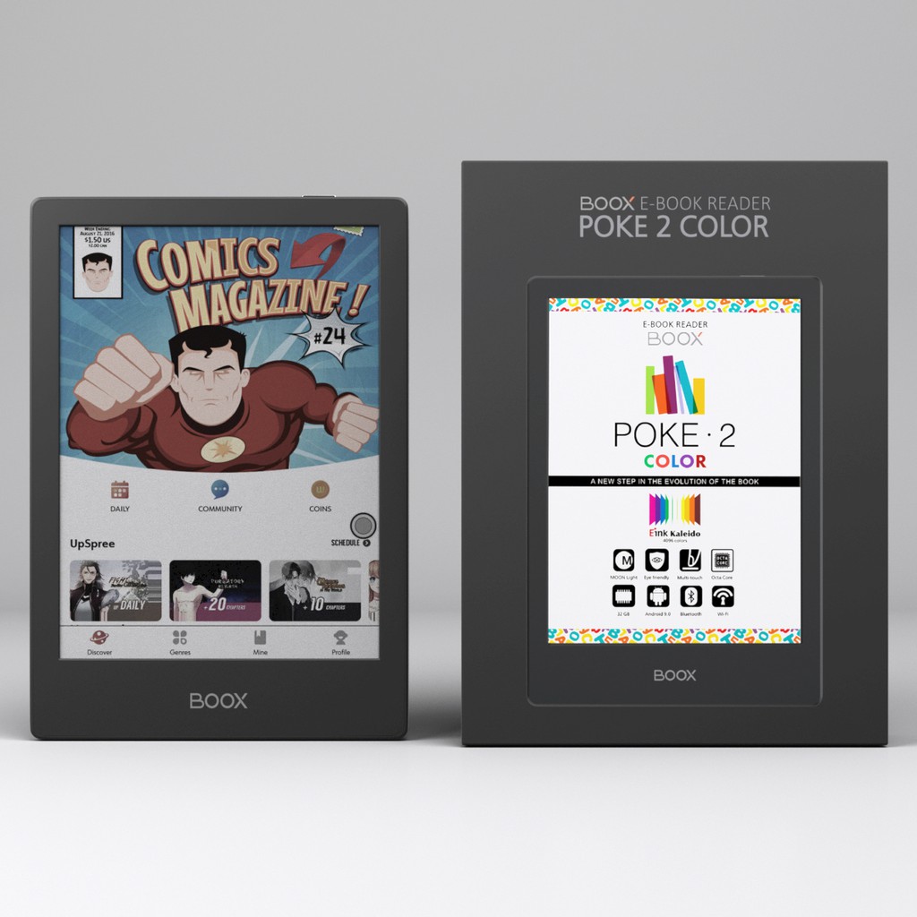 Onyx Boox Poke 2 Color E-Ink Newspaper Magazine Colored Tablet Reading ...