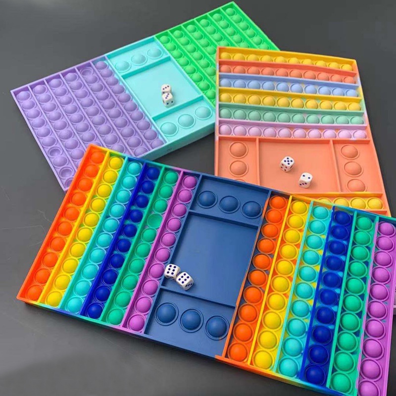 Big Pop It Chess Board Fidget Toy Popit Bubble Sensory Squishy Stress ...