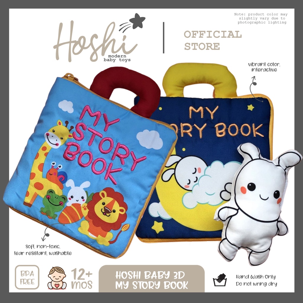 Hoshi Baby 3D My Story Book, Soft Cloth Book, Educational Toy for Baby ...