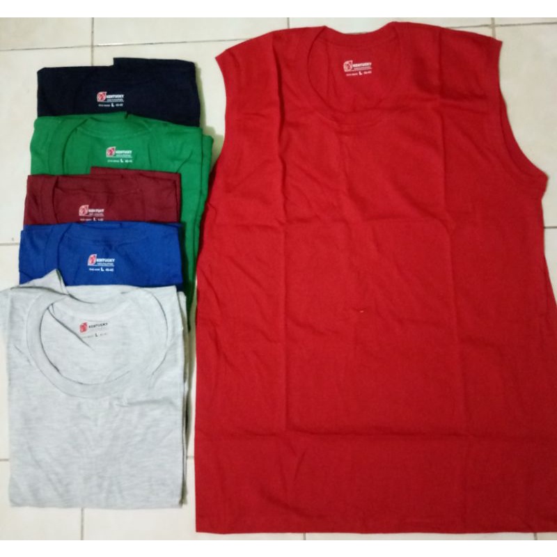 KENTUCKY SLEEVELESS ROUNDNECK COLORED/MUSCLE SANDO (ADULT) | Shopee ...